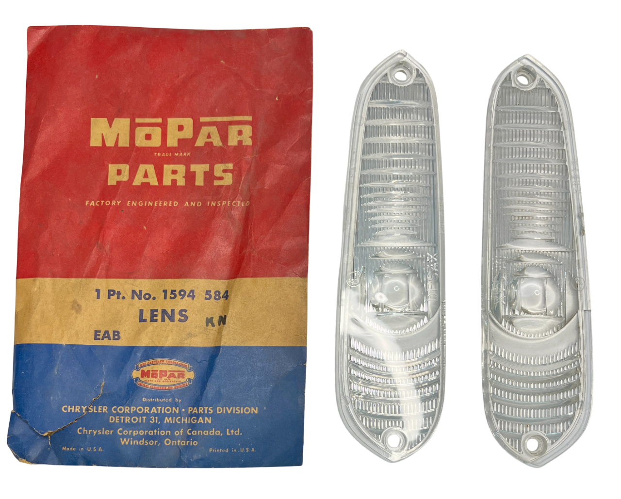 New Old Stock Park Turn Signal Lenses For 1955 DeSoto Models #1594583 ...